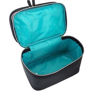 Modella | Bags | Basketweave Design 5piece Train Case Makeup Bag | Poshmark